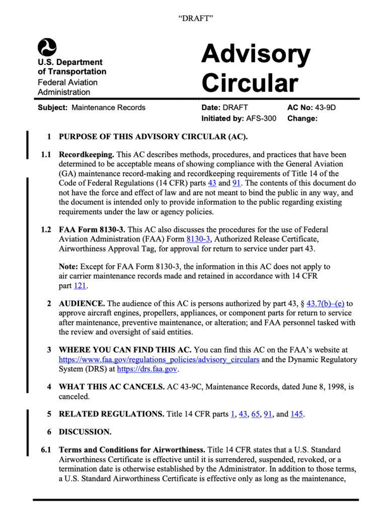 Major Update to Aircraft Records AC | Aviation Maintenance Magazine